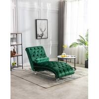 Traditional Leisure Concubine Sofa with Acrylic Feet and Lumbar Support ...