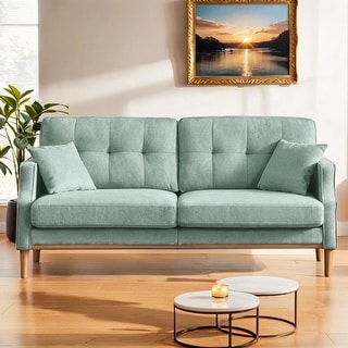 Waterproof Fabric 3 Seater Sofa Couch with USB Charge Port,Pillows and ...