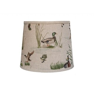 27" Black Candlestick Table Lamp With Ivory Duck Shade - 12X12X26.5 ...