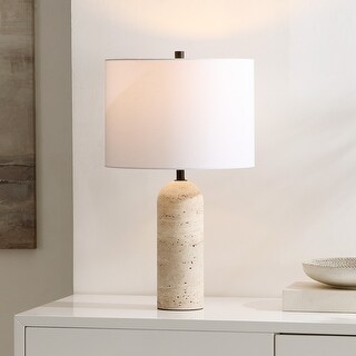 SAFAVIEH Jolene Travertine 24-inch Table Lamp (LED Bulb Included) - 14 ...