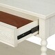 32"L Solid Wood Nightstand, Turned Spindle Legs, Antique Metal Knobs ...