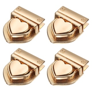 4PCS Heart Purse Clasp, Thumb Lock for DIY Bags, Wallets - 4 Pcs - Bed ...