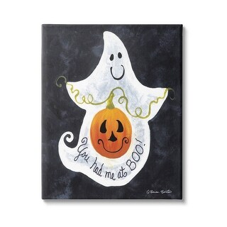 Stupell You Had Me At Boo Ghost Canvas Wall Art by Becca Barton ...