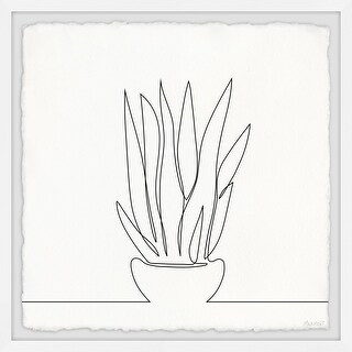 'Succulent Line' Framed Painting Print - Bed Bath & Beyond - 35510723