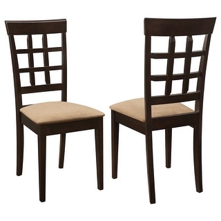 Gabriel Lattice Back Dining Side Chair Cappuccino (Set of 2) - Bed Bath ...