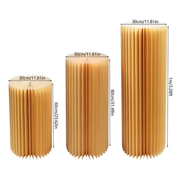 Foldable Paper Columns Display Pedestals Stands for Wedding - Bed Bath ...