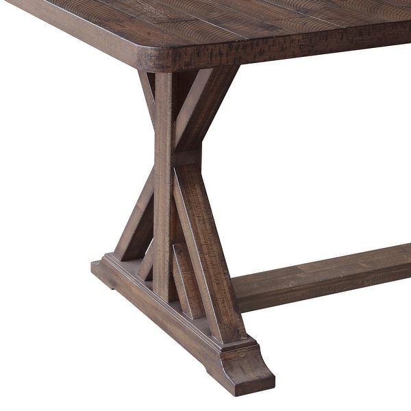 Sawmill Trestle Dining Table - 42"W x 30.63"H x 76"D - Bed Bath ...