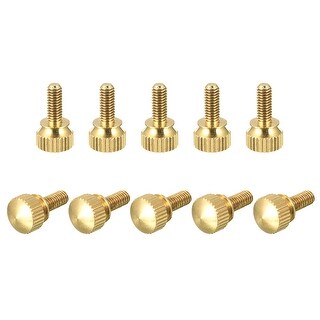 10Pcs Knurled Thumb Screws, M4x10mm Brass Shoulder Bolts Stepped Grip ...