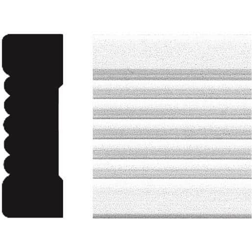 House of Fara 3/4X2-1/4 Fluted Casing 8581 Unit: EACH Contains 6 per ...