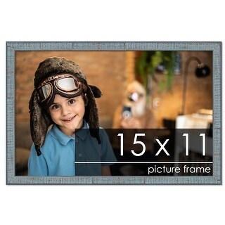 15x11 Distressed/Aged Complete Wood Picture Frame with UV Acrylic, Foam ...