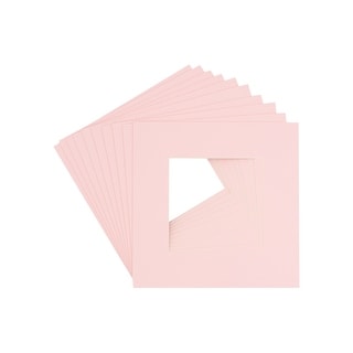 8x8 Mat for 20x20 Frame - Precut Mat Board Acid-Free Soft Pink 8x8 ...