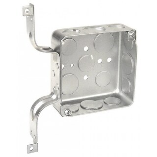 5 Pcs, 4 Square Junction Box, 1-1/2 in. Deep, with Vertical Drywall ...