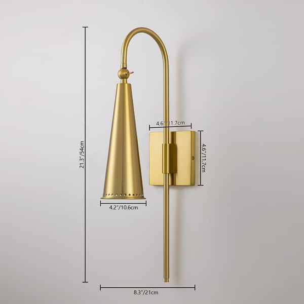Rennnsan 1-Light Modern Industrial Gold/Black Cone Pinhole Linear ...