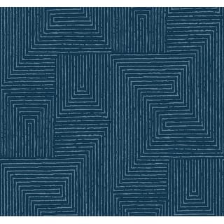 Scott Living Mortenson Navy Geometric Wallpaper - Bed Bath & Beyond ...