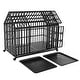 Crate Large Dog Cage with 4 Lockable Wheels and Removable Bottom Tray ...