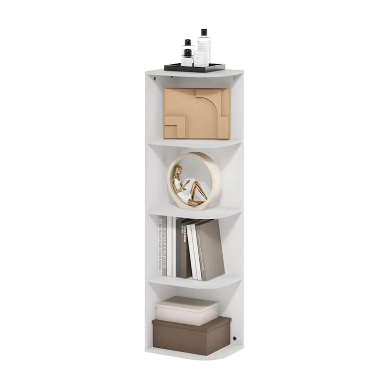 Furinno Pasir 4-Tier Corner Open Shelf Bookcase - On Sale - Bed Bath ... Furinno Pasir 4-Tier Corner Open Shelf Bookcase - On Sale - Bed Bath ...