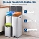 3 in 1 Kitchen Trash Can, 16 Gal Triple Compartment Garbage Can, Trash ...