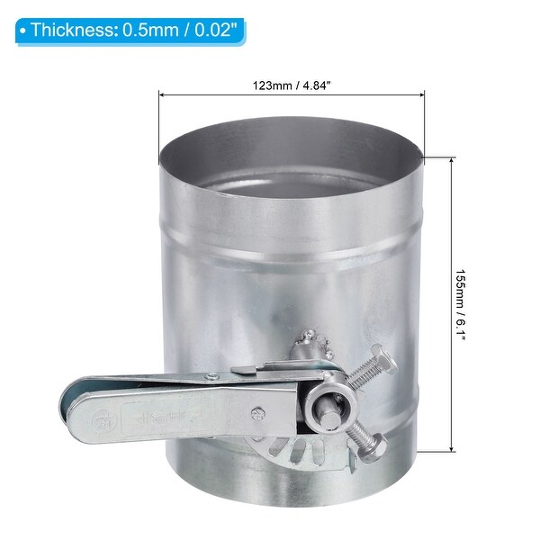 Vent Fan TOP-VIGOR 4 Inch HVAC Duct Backdraft Damper Manual Volume