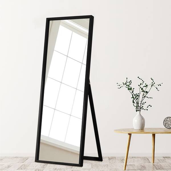 Modern Freestand Full-length Rectangular Floor Mirror with Stand - Bed ...