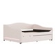 Teddy Fleece Upholstered Daybed with Light and Trundle - Bed Bath ...