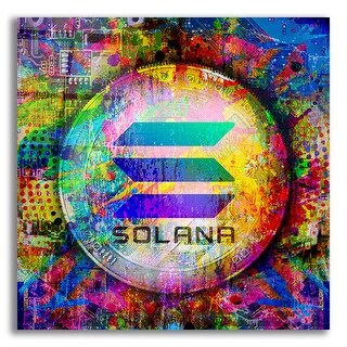 Epic Art 'SOL Solana Crypto,' Acrylic Glass Wall Art - Bed Bath ...