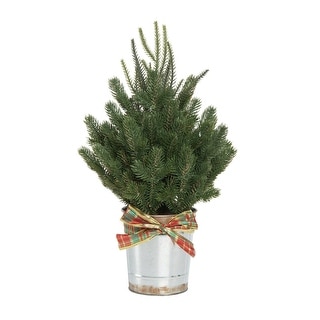 18" Artificial Christmas Tree in Bucket Tabletop Decoration - Bed Bath ...