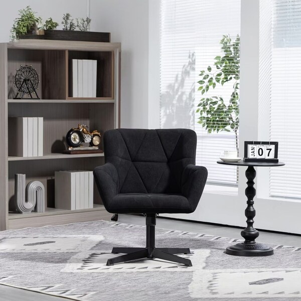 Modern Velvet Swivel Desk Chair No Wheels Comfy Task Chair with Metal Legs for Home Office Living Room Bed Bath Beyond 41821220