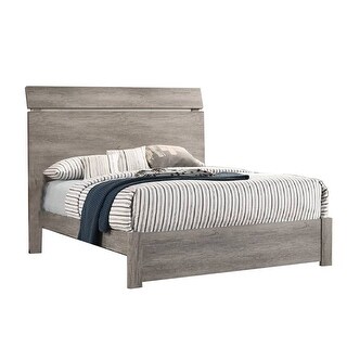 Posy Platform California King Bed, Split Headboard, Distressed Gray ...