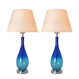 28 in. Blue Ombre Indoor Table Lamp (Set of 2) - Bed Bath & Beyond ...