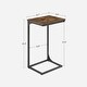 C-Shaped Side Table, End Table for Sofa, Couch Table with Metal Frame ...