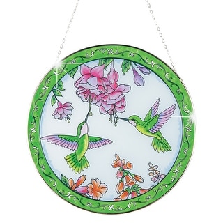 Hummingbird Round Stained Glass Style Suncatcher - Bed Bath & Beyond ...