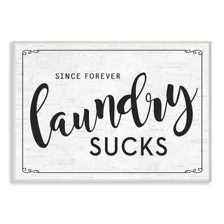 Stupell Sassy Laundry Room Sign Funny Wooden Wall Art - White - Bed ...