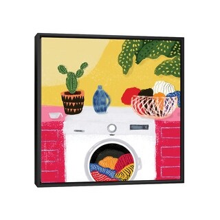 iCanvas "Washing Machine And Cactus" by Cacttone by Ulee Framed - Bed ...