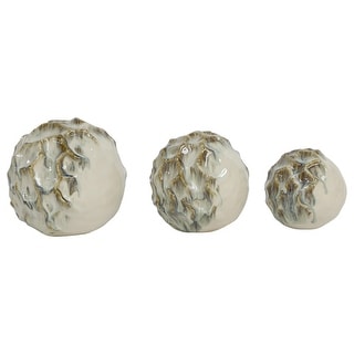 4/5/6" Decorah Ceramic Decor Balls Set Of 3, 6"H - 6" x 6" x 6" - Bed ...