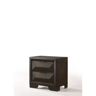 Bedside Table End Side Table with Felt Lined Top Drawer/Beveled Fronts ...