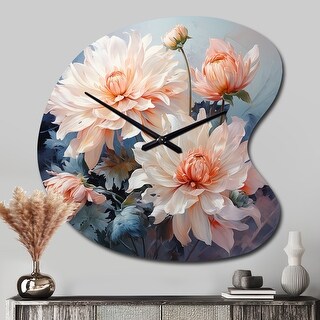 Peach Chrysanthemums Romantic Impression I - Chrysanthemums Large Wall ...