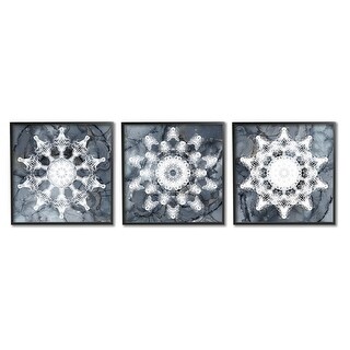 Stupell Boho Fractal Patterns 3 Piece Framed Giclee Art Set Design by ...