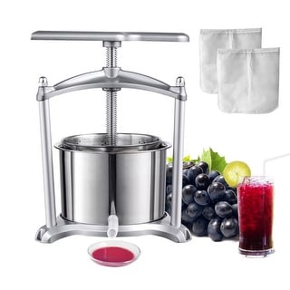Fruit Wine Press with T-Handle, Triangular Structure for Kitchen - Bed ...