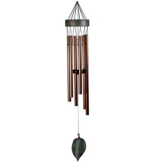 Q-Max 30" Long Black Oval Shape Wood Top Wind Chime - Bed Bath & Beyond ...