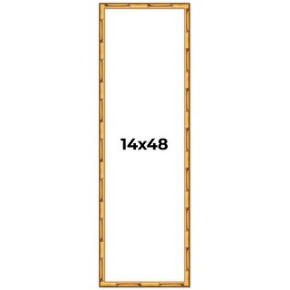 14x48 Frame Gold Bamboo Solid Wood Picture Frame | 1 Inch Moulding ...