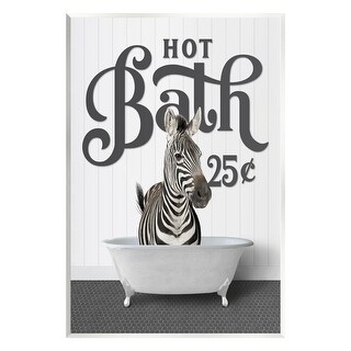 Stupell Hot Bath Vintage Animal Wall Plaque Art Design by Lettered and ...