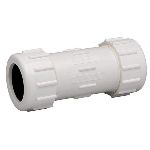 Homewerks Worldwide 511-43-112-112B Compression Coupling, White, PVC,1 ...