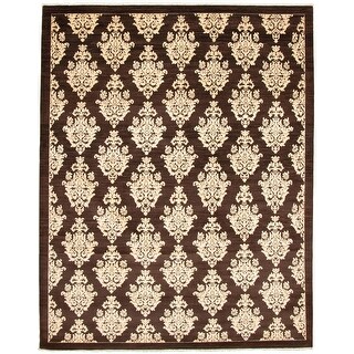 Hand-knotted Pak Finest Transitional Brown Wool Rug - 8'10 x 11'7/8'10 ...