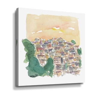 Rio De Janeiro Favela View Gallery Wrapped Canvas - Multi-Color - Bed ...