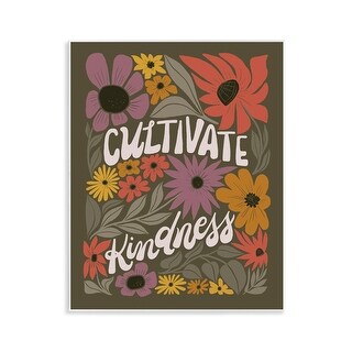 Stupell Groovy Cultivate Kindness Wall Plaque Art Design By Loni Harris ...