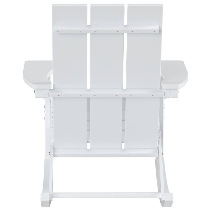 Shoreside Modern Eco-Friendly All Weather Poly Adirondack Rocking ...