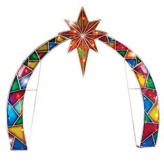 Lighted Outdoor Arch with Star of Bethlehem - 23.200 x 12.500 x 3.100 ...