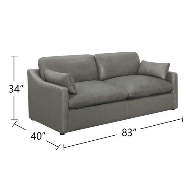 Leather Sloped Arm Sofa Set in Grey and Black - Bed Bath & Beyond ...