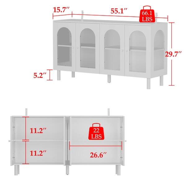 Multi-Purpose Furniture Glass Door Storage Sideboarad Display Cabinet ...
