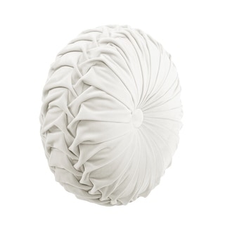 Lush Decor Velvet Round Decorative Pillow White Single 18" Diameter ...